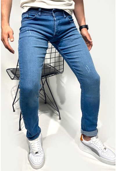 Kayı Erkek Slim Fit Mavi Kot Pantolon Kayı Erkek Slim Fit Mavi Kot Pantolon