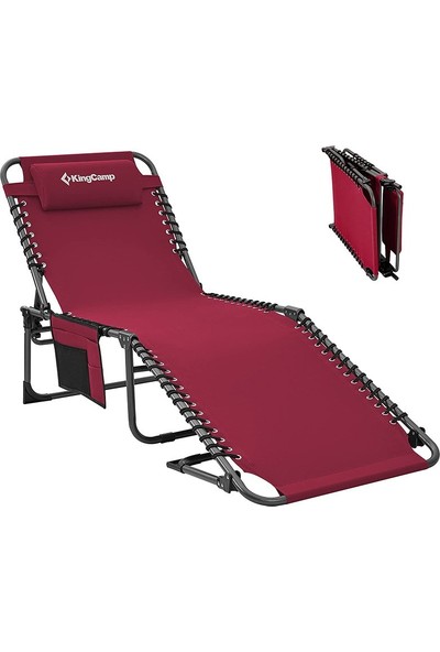 Kıngcamp Berlın Classic Cot Kırmızı Sezlong