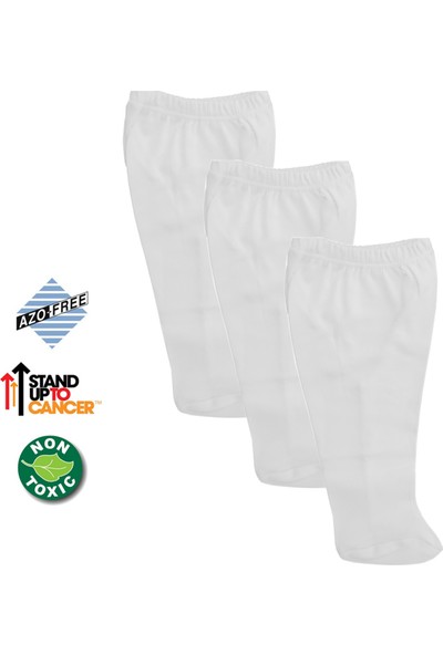 Sema Baby 3’lü Beyaz Bebek Patikli Pantolon - 0-3 Ay