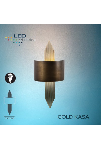 Led Vitrini Gold Kasa Dekoratif Aplik Led Vitrini Gold Kasa Dekoratif Aplik