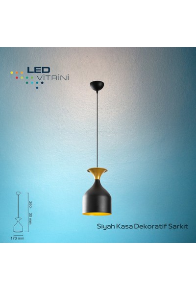 Led Vitrini Siyah Kasa Dekoratif Sarkıt Led Vitrini Siyah Kasa Dekoratif Sarkıt