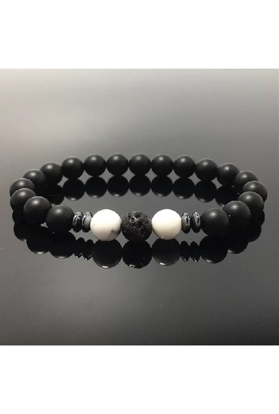 Bi'bileklik Mat Oniks, Hematit, Lav Taşı Bileklik Bi'bileklik Mat Oniks, Hematit, Lav Taşı Bileklik