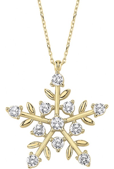 Altın Sepeti Gümüş Altın Kaplama Yapraklı Kartanesi Kolye