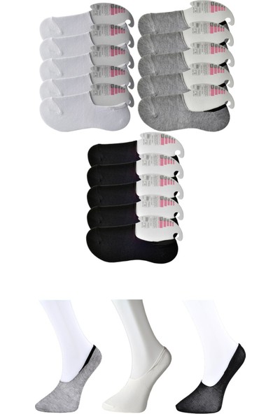 Tuğba Baby Siyah Gri Ve Beyaz Kadın Babet Çorap 15 Çift Tuğba Baby Siyah Gri Ve Beyaz Kadın Babet Çorap 15 Çift