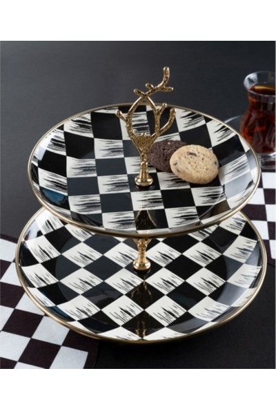 Acar Qualita King Dama Dekor Emaye Katlı Kurabiyelik – XAP-22-0250/6