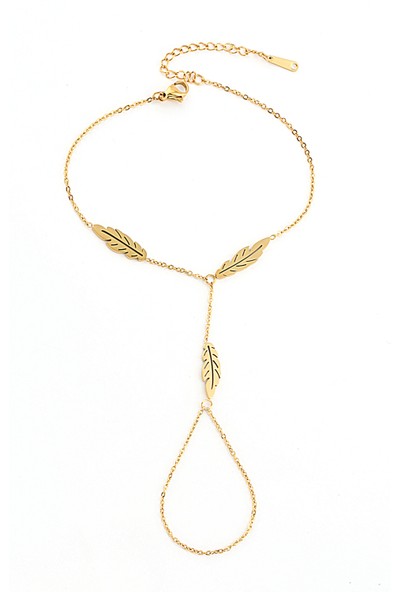 Livs Accessories Çelik Şahmeran Taşlı Yaprak Figürlü Gold Livs ÇK-07-0211 Livs Accessories Çelik Şahmeran Taşlı Yaprak Figürlü Gold Livs ÇK-07-0211