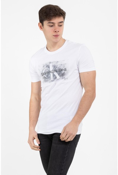 Calvın Kleın S/s T-Shirts Erkek Beyaz S