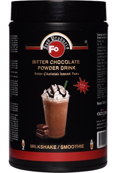 Fo Çikolata Aromalı Içecek Tozu Milk Shake/smothie Kavanoz 1 kg Fo Çikolata Aromalı Içecek Tozu Milk Shake/smothie Kavanoz 1 kg