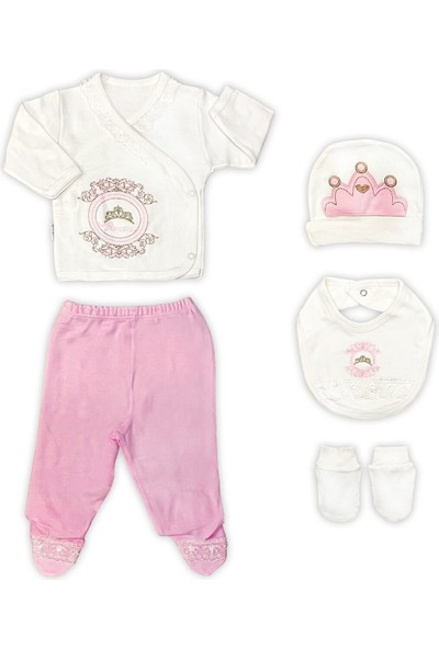 Sema Baby Prenses Lüks 5 Parça Hastane Çıkışı Zıbın Seti Sema Baby Prenses Lüks 5 Parça Hastane Çıkışı Zıbın Seti