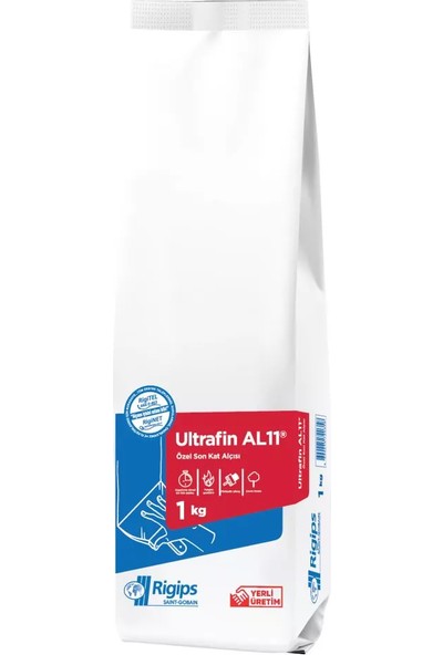 Rigips Ultrafin AL11 Boyacılar Için Son Kat Alçısı 1 Kg Rigips Ultrafin AL11 Boyacılar Için Son Kat Alçısı 1 Kg