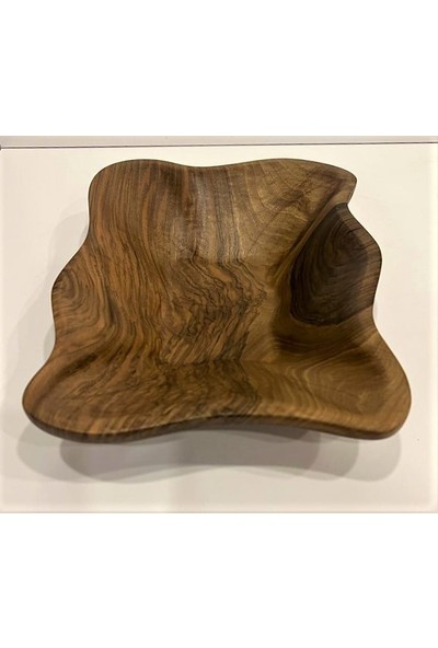 Moon Iron Dekoratif Ahşap Sunum Tabağı- Ceviz Moon Iron Dekoratif Ahşap Sunum Tabağı- Ceviz