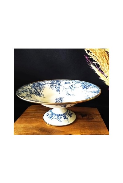 Miss Betty Blue Blanc Emaye Ayaklı Meyvelik Büyük Boy Miss Betty Blue Blanc Emaye Ayaklı Meyvelik Büyük Boy