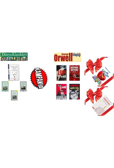 Jack London Seti - George Orwell Seti 8 Kitap - 2 Kitap Jack London Seti - George Orwell Seti 8 Kitap - 2 Kitap