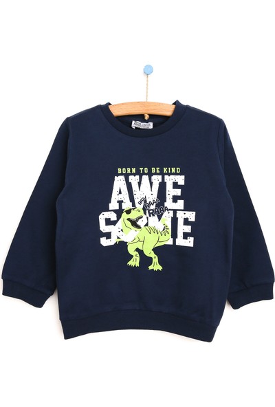 Hellobaby Basic Erkek Bebek Şardonlu Iki Ip Baskılı Sweatshirt Hellobaby Basic Erkek Bebek Şardonlu Iki Ip Baskılı Sweatshirt