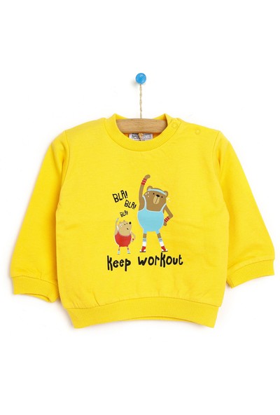 Hellobaby Basic Erkek Bebek Şardonlu Iki Ip Baskılı Sweatshirt Hellobaby Basic Erkek Bebek Şardonlu Iki Ip Baskılı Sweatshirt