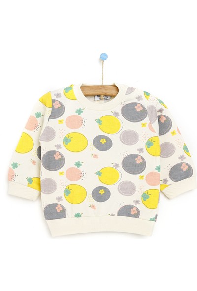 Hellobaby Basic Kız Bebek Şardonlu Iki Ip Baskılı Sweatshirt