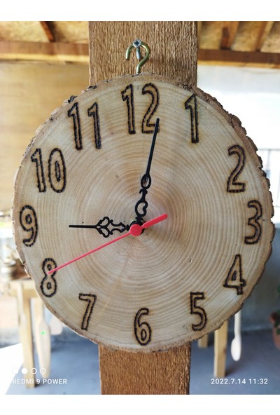 Kütük Saat Doğal Duvar Saati