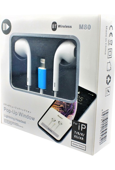 Powermaster Lıghtınıng Girişli Kablolu Kulaklık (Bluetooth Ile Çalışır)