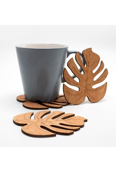 Kanvasnes Ahşap Bardak Altılığı 6'lı