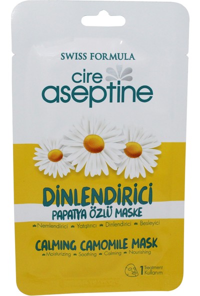 Cıre Aseptıne Dınlendırıcı Maske Papatya Ozlu Tek Kullanım