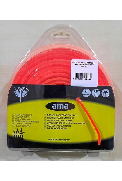 Ama 4 Köşe Kare Misina Tırpan Ipi 3.3 mm 37 Metre Ama 4 Köşe Kare Misina Tırpan Ipi 3.3 mm 37 Metre