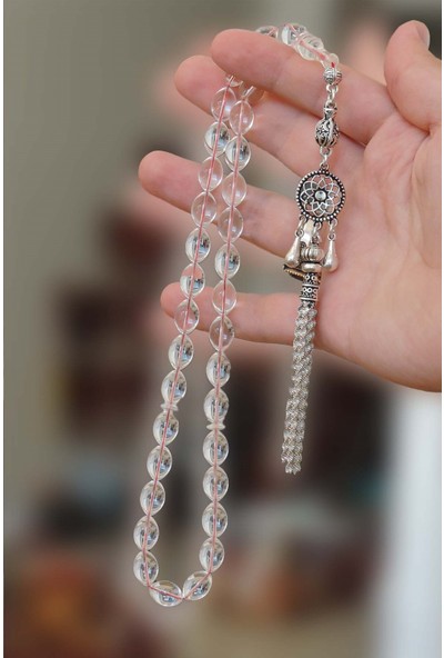 Tesbihkenti Gümüş Kaplama Püsküllü Usta Işçilik Uçak Cami Tesbih