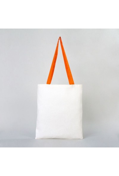 Turuncu Kulplu Bez Çanta