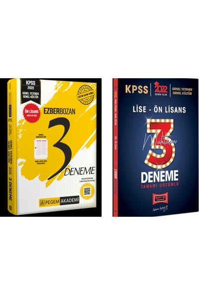 Pegem Akademi Yayıncılık 2022 KPSS Lise ve Önlisans Tamamı Çözümlü 3'lü Karma Deneme Pegem - Yargı Pegem Akademi Yayıncılık 2022 KPSS Lise ve Önlisans Tamamı Çözümlü 3'lü Karma Deneme Pegem - Yargı