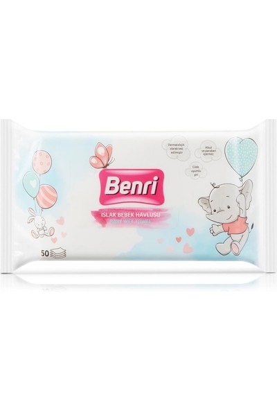 Benri Bebek Islak Mendil 50'li Benri Bebek Islak Mendil 50'li