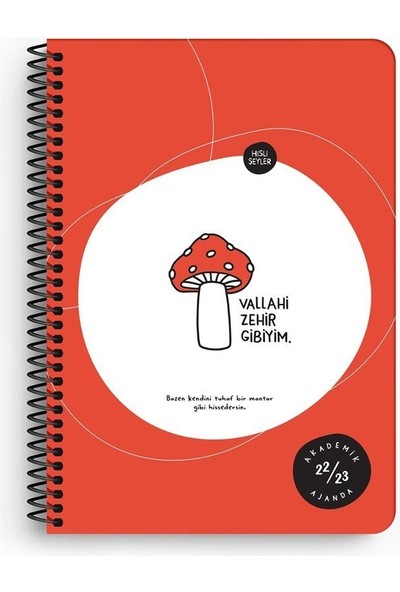 Keskin Color Hisli Şeyler 2022-2023 Vallahi Zehir Gibiyim A5 Spiralli Akademik Ajanda Keskin Color Hisli Şeyler 2022-2023 Vallahi Zehir Gibiyim A5 Spiralli Akademik Ajanda