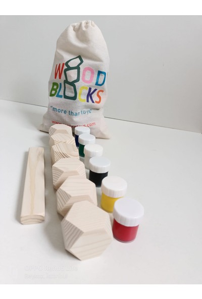 Woodblocks Ahşap Denge Blokları Boyama Aktivite Seti Woodblocks Ahşap Denge Blokları Boyama Aktivite Seti