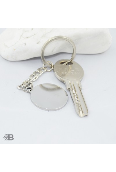 Özelleştirilebilir Yuvarlak Çelik Anahtarlık