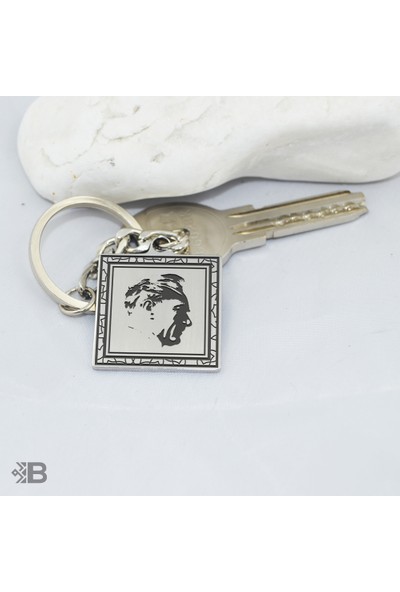 Bayzade Atatürk Kare Çelik Anahtarlık - 15712 Bayzade Atatürk Kare Çelik Anahtarlık - 15712