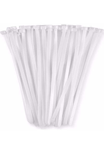 Kablo Bağı Plastik Cırt Kelepçe 4,8X380MM 100 Adet Beyaz Kablo Bağı Plastik Cırt Kelepçe 4,8X380MM 100 Adet Beyaz