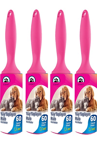 Cont Tüy Toplayıcı Rulo 60’lı 4’lü Set Cont Tüy Toplayıcı Rulo 60’lı 4’lü Set