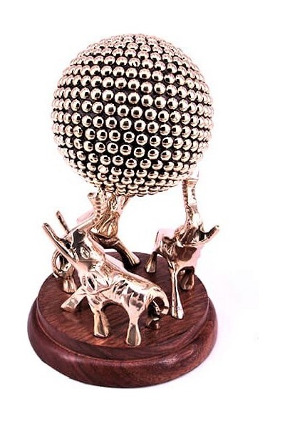 Hediyezin 3'lü Fil Topları Ahşap Kaideli Hediyezin 3'lü Fil Topları Ahşap Kaideli