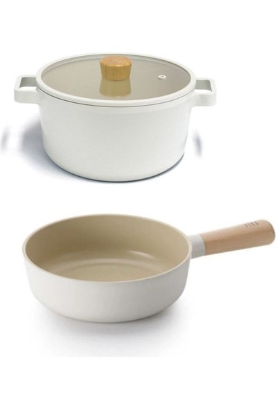 Neoflam Fika Cam Kapaklı Alüminyum Döküm 26 cm Derin Tencere & 26CM Tava FIKA262LISET Neoflam Fika Cam Kapaklı Alüminyum Döküm 26 cm Derin Tencere & 26CM Tava FIKA262LISET