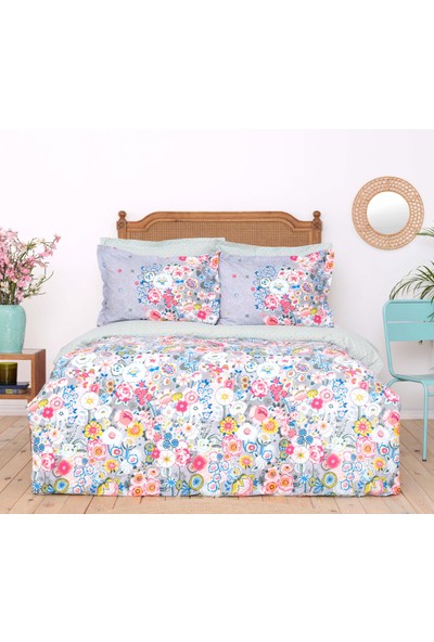 Karaca Home Dulce Mavi %100 Pamuk Çift Kişilik Nevresim Takımı
