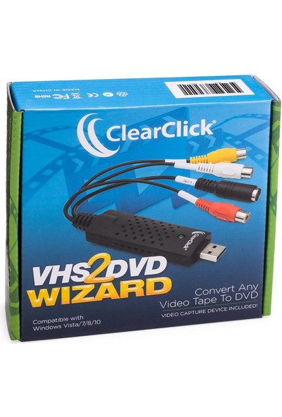 Clearclick Vhs To DVD Wizard With USB Video Grabber & Free Usa Tech Support Clearclick Vhs To DVD Wizard With USB Video Grabber & Free Usa Tech Support
