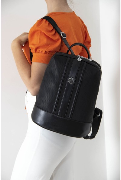 Silver Polo Siyah Tek Bölmeli Kadın Sırt Çantası SP1072