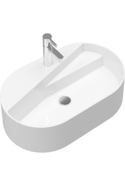 Seramiksan Livello Tezgahüstü Batarya Delikli Lavabo 65 Cm