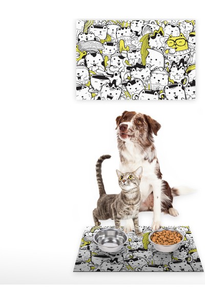 Vagonik Water Food Kedi Köpek Desenli Dijital Baskılı 35X50CM Dekoratif Çok Amaçlı Iç ve Dış Kapı Paspası Mama Paspası Vagonik Water Food Kedi Köpek Desenli Dijital Baskılı 35X50CM Dekoratif Çok Amaçlı Iç ve Dış Kapı Paspası Mama Paspası