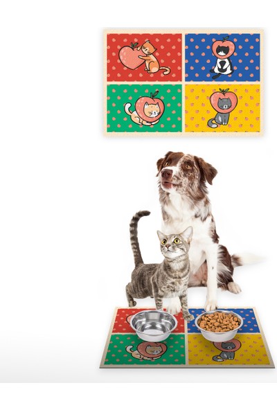 Vagonik Water Food Kedi Köpek Desenli Dijital Baskılı 35X50CM Dekoratif Çok Amaçlı Iç ve Dış Kapı Paspası Mama Paspası Vagonik Water Food Kedi Köpek Desenli Dijital Baskılı 35X50CM Dekoratif Çok Amaçlı Iç ve Dış Kapı Paspası Mama Paspası