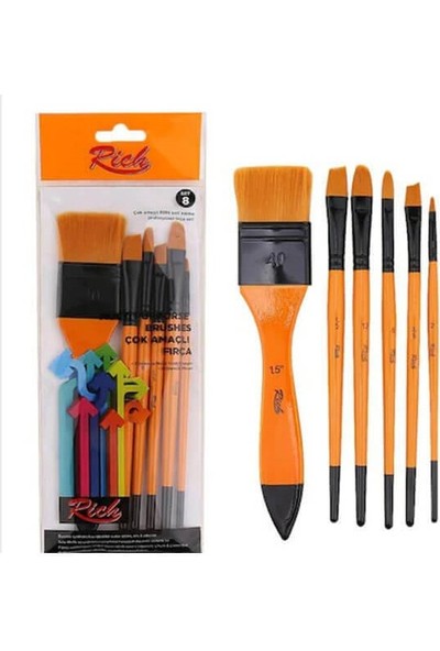 Rich Set:8 Zemin Fırça Karma Set 6'lı (SET8:03357)