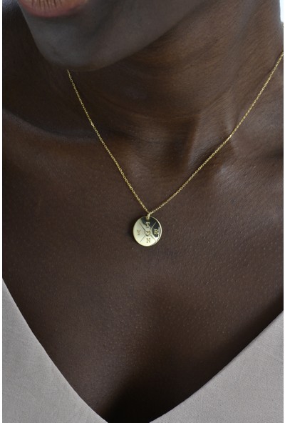 Minamis Silver 925 Ayar Gümüş Kadın Plaka Kolye