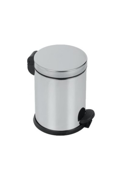 Paslanmaz Pedallı Çöp Kovası 5lt