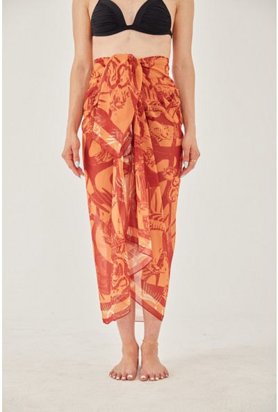 Pegon Design Revolution Uterus 137X137 Turuncu Pareo PDRPU18 Pegon Design Revolution Uterus 137X137 Turuncu Pareo PDRPU18