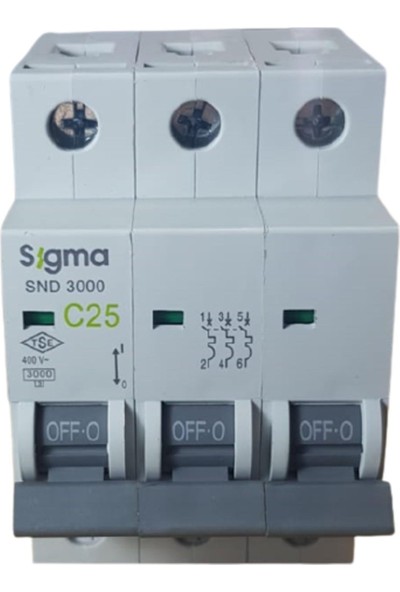 Sigma 3X25A C/3ka W Otomatik Sigorta (4lü) Sigma Sigma 3X25A C/3ka W Otomatik Sigorta (4lü) Sigma