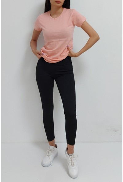 İnobag Bisiklet Yaka Tişört Pembe