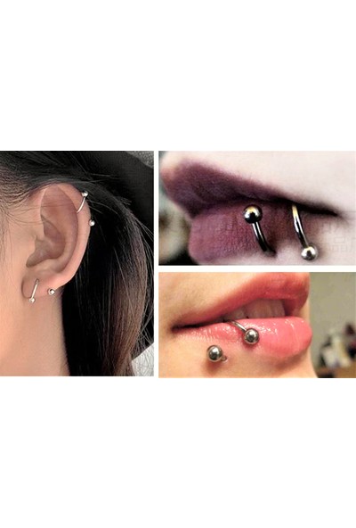 Tükkan Accessories 6 mm Cerrahi Çelik Tragus Helix Kıkırdak Dudak Piercing Tükkan Accessories 6 mm Cerrahi Çelik Tragus Helix Kıkırdak Dudak Piercing